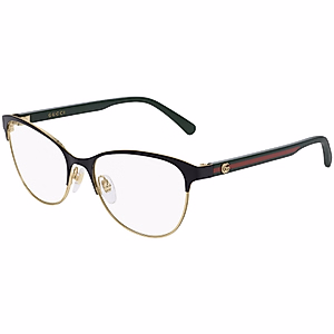 Gucci GG0718O Black Gold Green 53/17/140 women Eyewear Frame