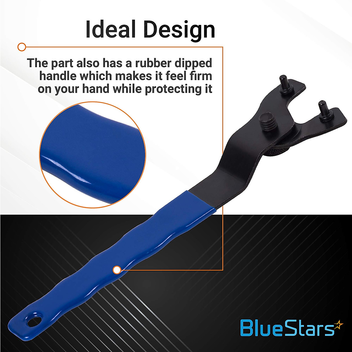 BlueStars 2 Packs SEWA20 Adjustable Lock-nut Grinder Wrench - Exact Fit For Dewalt Bosch & other Grinders (10-30mm)