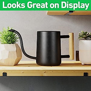 Indoor Watering Can with Long Spout - 35oz Black Watering Can for Indoor Plants - Cute Watering Can Indoor - Small Watering Can for Indoor Plants - Indoor Plant Watering Can