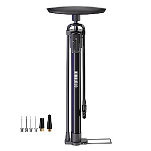 VIMILOLO Bike Floor Pump,Portable Ball Pump Inflator Bicycle Floor Pump with Both Presta and Schrader Bicycle Pump Valves Bike Pumps-160Psi Max