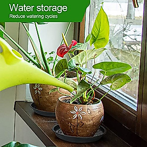 12Pack Plant Saucer - 6 8 10 Inch Plant Tray Round Plastic Plant Drip Trays for Indoor Outdoor Garden Plants, Collects Flower Pot Drainage and Excess Water