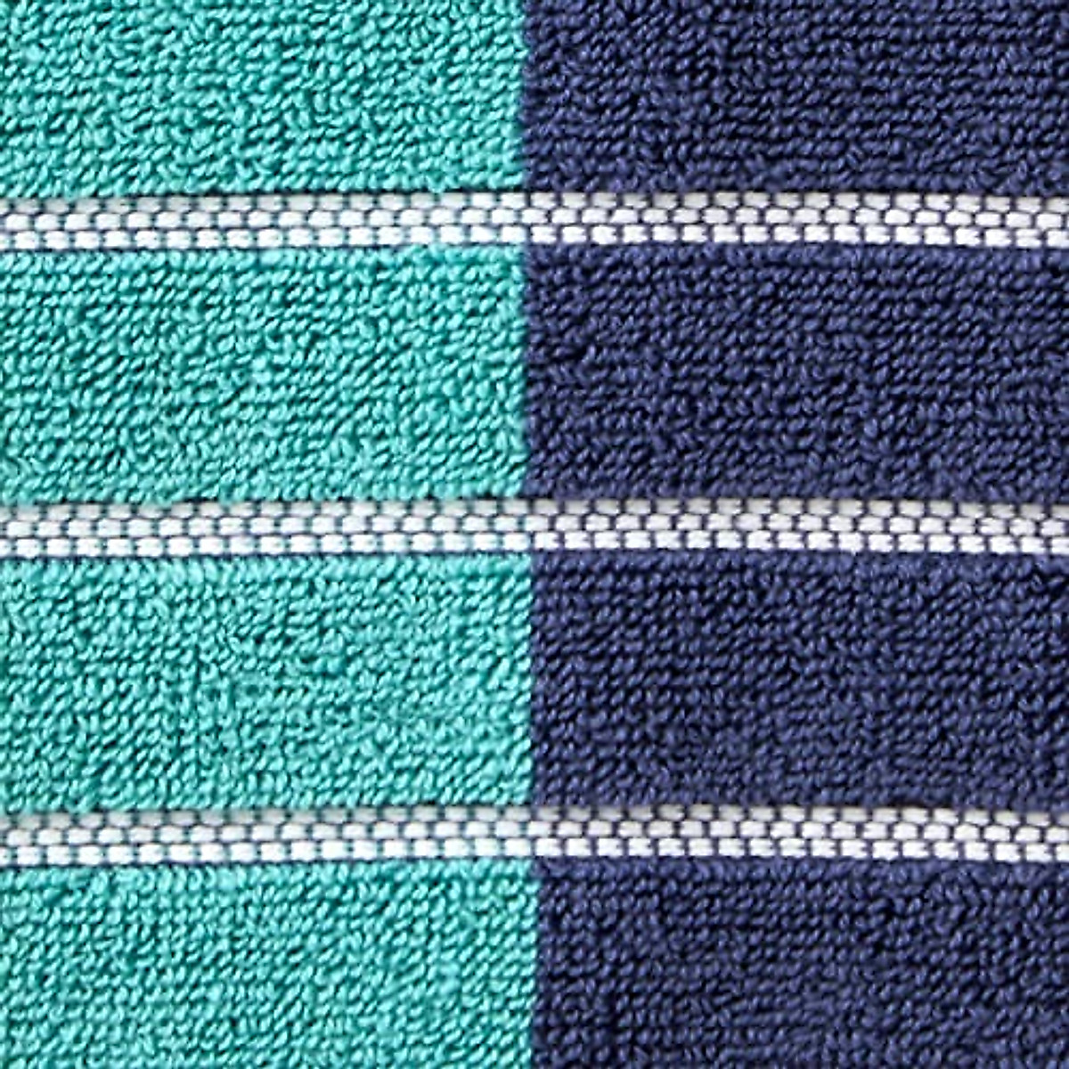 SKL Home by Saturday Knight Ltd. Colorblock Stripes Hand Towel (2-Pack),Teal