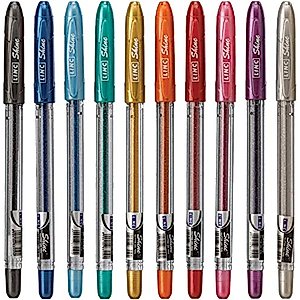 Shine glitter gel pen 10 pk - Assorted