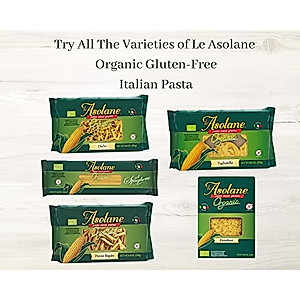 Le Asolane Certified Organic Gluten Free Ditalini Pasta | Authentic Imported Italian Gourmet Pasta from Select Premium Grade Corn Flour | 8.8 oz packages (Pack of 1)