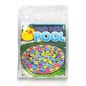 ArtCreativity Duck Pond Pool Inflate, 3ft x 6 Inch Inflatable Pool for Carnival Games, Ducks Memory Matching Games, and Outdoor Water Activities, Durable Carnival Party Supplies (Ducks not Included)
