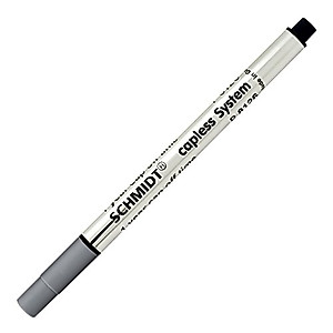 SCHMIDT P8126 Short Capless Rollerball Refill Fine Point 0.6mm, Black, 2 Pack Blister (SC58119)