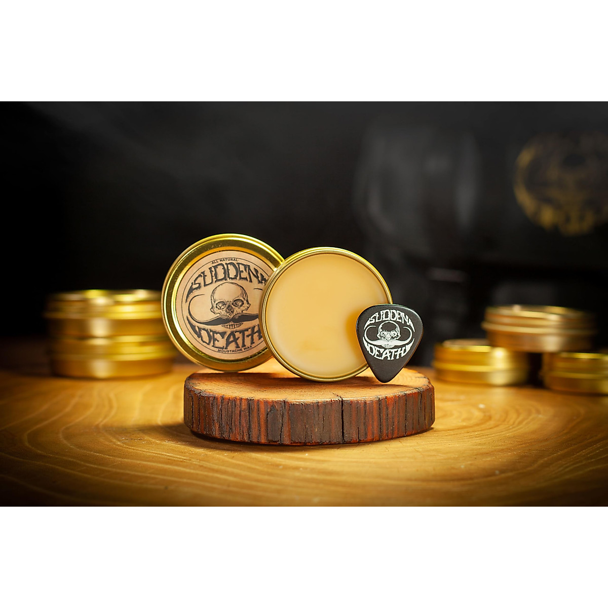 THE VINTAGE GROOMING CO. Sudden Death Strong Hold Mustache Wax and Night Fury Mustache Wax Remover Oil Set