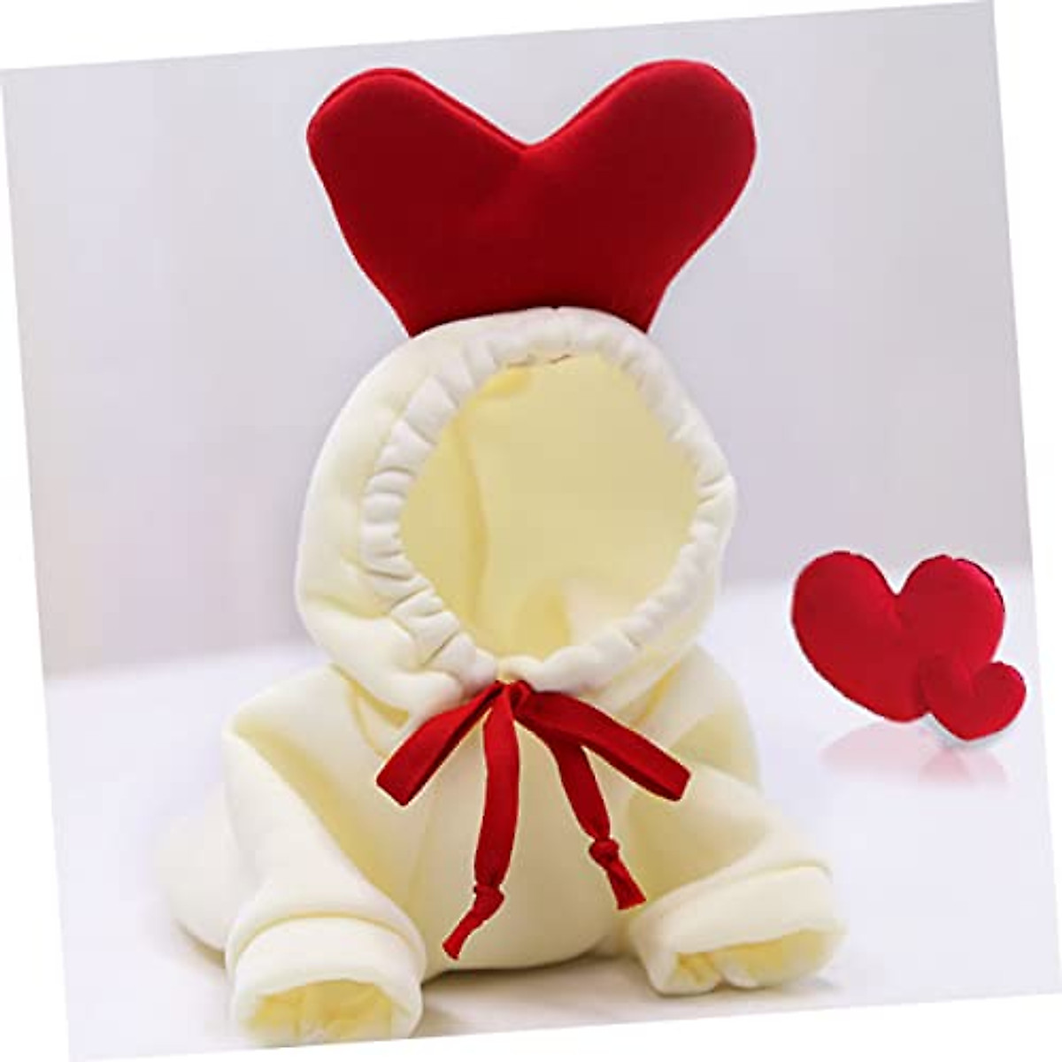 Amosfun 1pc Pet Funny Dogs Hooded Coat - Xs Sweatshirt Party Holiday Christmas Soft and Snowsuit Cat Heart Outfit Cute Guinea Costume Small Winter Costumes Plush Cotton Shape Fall Gifts