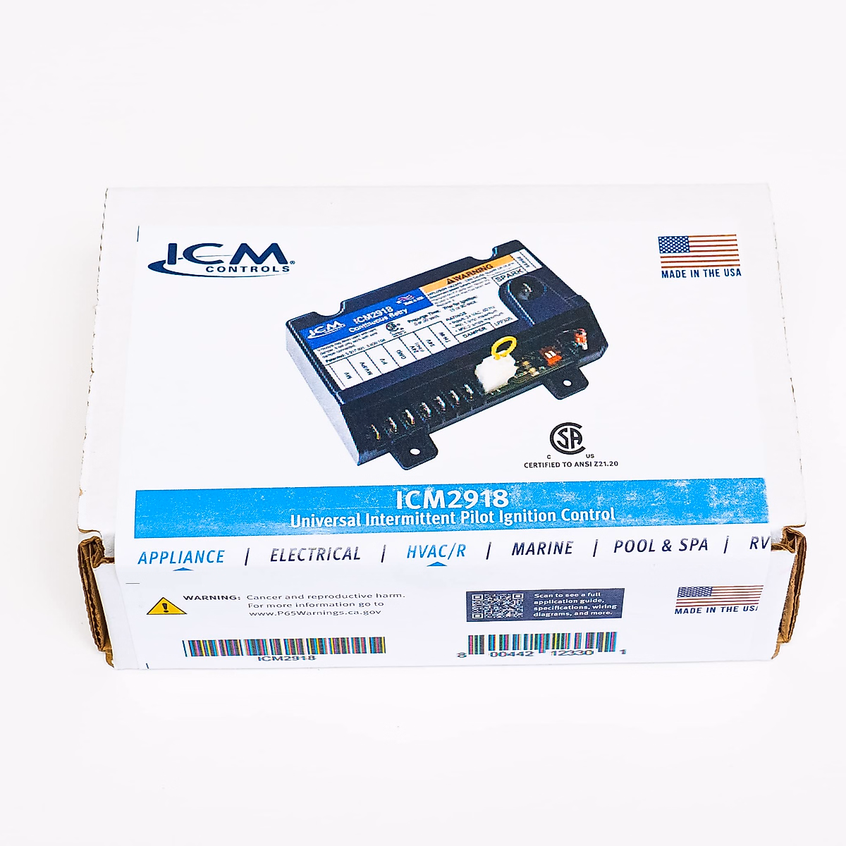 ICM2918 Universal Intermittent Pilot Ignition Control Replaces; ICM290A