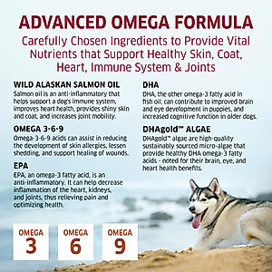 Salmon Oil for Dogs - Wild Alaskan Fish Oil for Dogs - Omega 3 for Dogs - Itch Relief for Dogs - Dog Joint Health - Dog Allergy Relief- Dog Itch Relief - 120 Dog Fish Oil Soft Chews