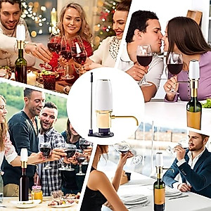 SYNWONG Electric Wine Aerator Pourer Automatic Wine Dispenser – Effortless One-Button Pouring and Enhanced Flavor at Your Fingertips, Great Gift for Wine Assesory Lovers