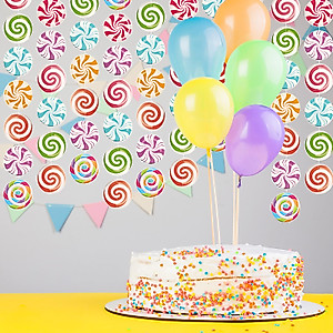 56PCS Candy Party Decorations, Garlands Candy Paper Candyland Party Decorations Cutouts Lollipop Garland Banner Sweet Candy Hanging Decor for Candy Birthday Theme Party Supplies Sweet Shop Baby Shower