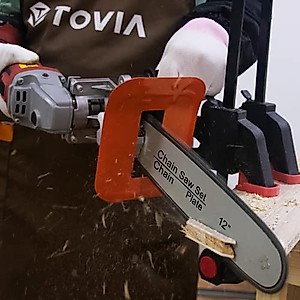 12 Inch Chainsaw Attachment for Angle Grinder, Electric Chain Saw Converter Accessories for Wood Cutting Applicable Angle Grinder 5/8”-11 Thread ABOR M10 M12 M14