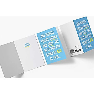 Funny Birthday Card for Men and Women, Large 5.5 x 8.5 Happy Birthday Card for Him Or Her, Birthday Card for Husband, Birthday Card for Brother, Sister - Karto - One Minute Bed Early