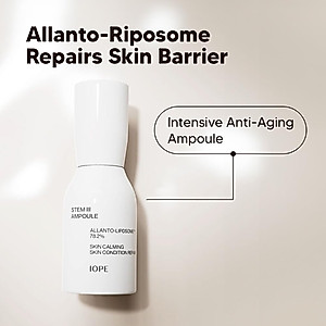 IOPE STEM III Skin Care Gift Set - Korean Timeless Skincare for Daily Uses, Intense Anti-Aging Face Toner & Lotion & Serum with Hyaluronic Acid, Kit for Hydration & Moisture Barrier Strength