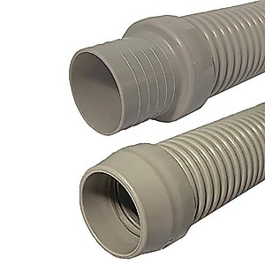 Puri Tech 9 Pack Universal Swimming Pool Cleaner Suction Hose 48 Long Grey Color for Hayward Navigator, Pool Vac Ultra, AquaBug, Polaris ATV and More