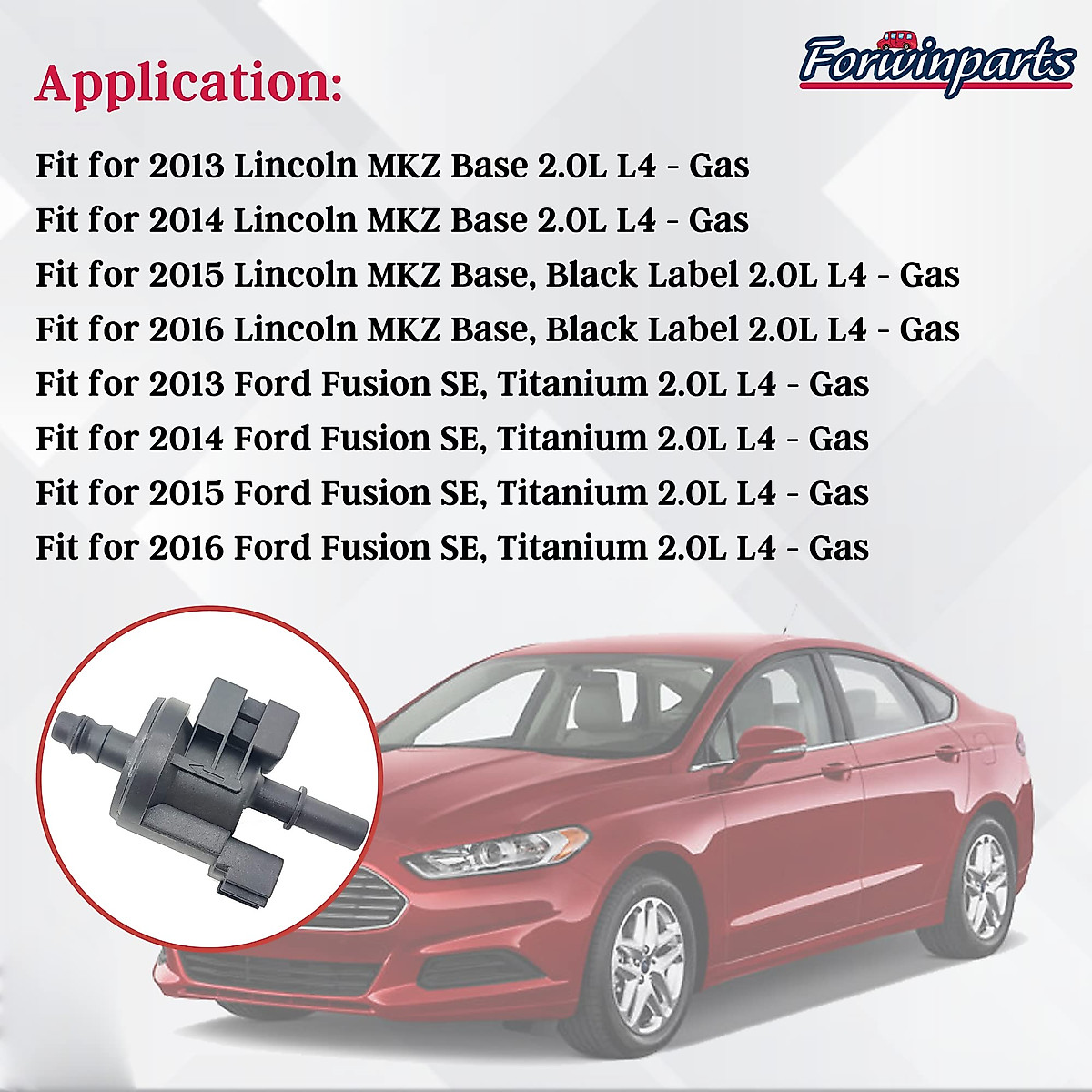 Vapor Canister Purge Valve 0280142519 CU5A-9G886-AA for Ford Fusion Lincoln MKZ 2.0L 2013-2016