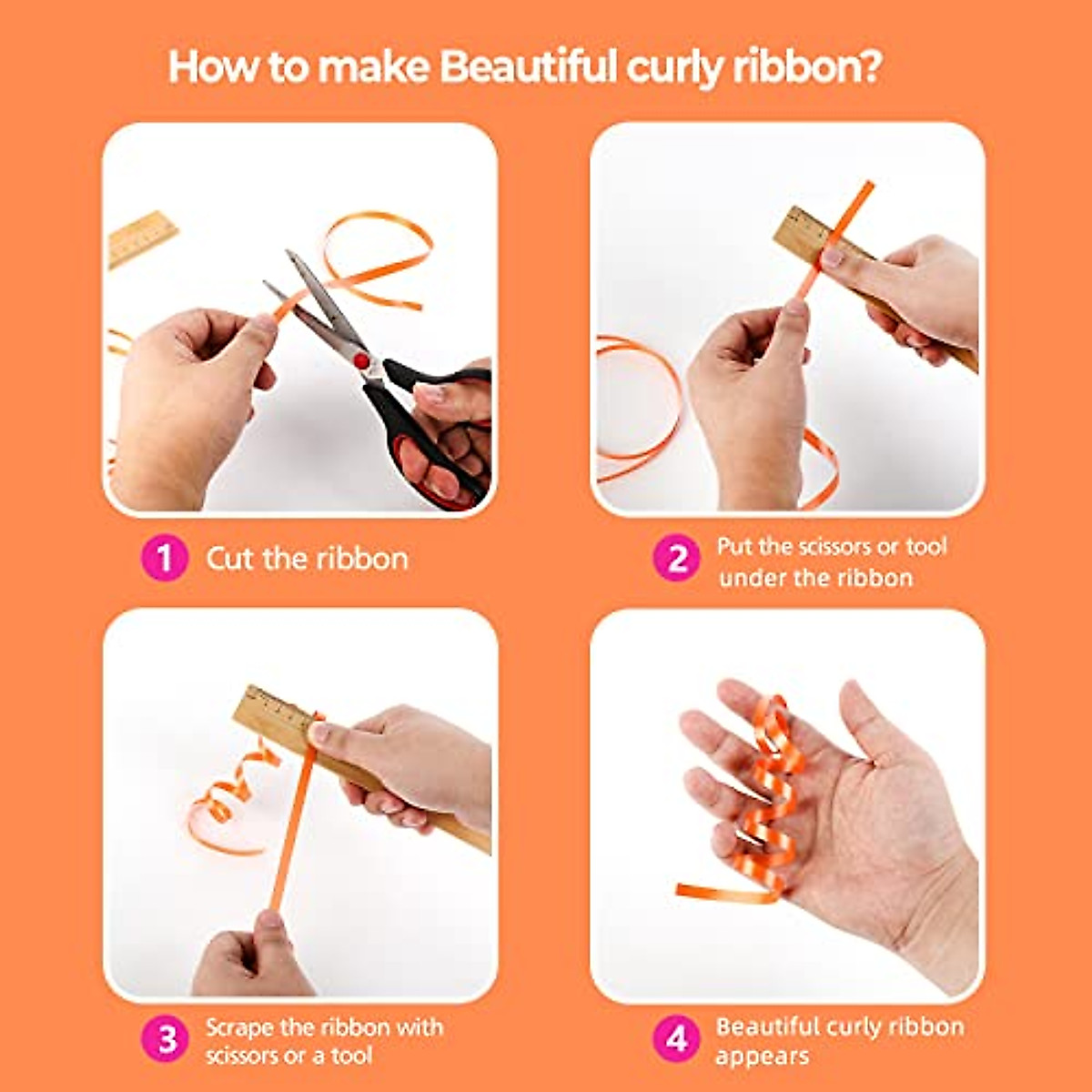 WELTOKE Curling Ribbon 24 Pack 1188 Ft Sparkly Balloon Gift Wrapping Ribbon - 12 Roll 66 Ft Each 12 Roll 33 Ft Each - for Wrapping, Crafting, Wedding, Party, Festival, Florist Flower