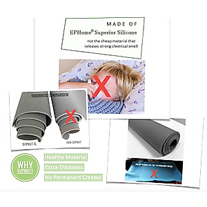 Supmat XL, Super Versatile Extra Large and Thick Heat Resistant Silicone Mat, Counter Mat (XL, Frosted Transparent)