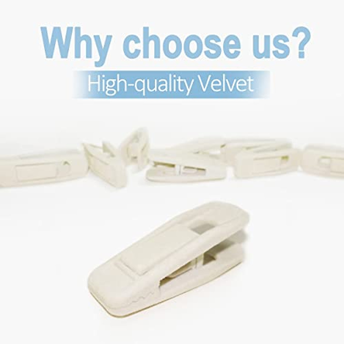 TOFIIGREM Velvet Hanger Clips for Velvet Hangers - 20 PCS Beige Non-Slip Velvet Clip for Pants Suit Skirt Hanger, Strong Velvet Clips Fit for Ivory Velvet Hangers