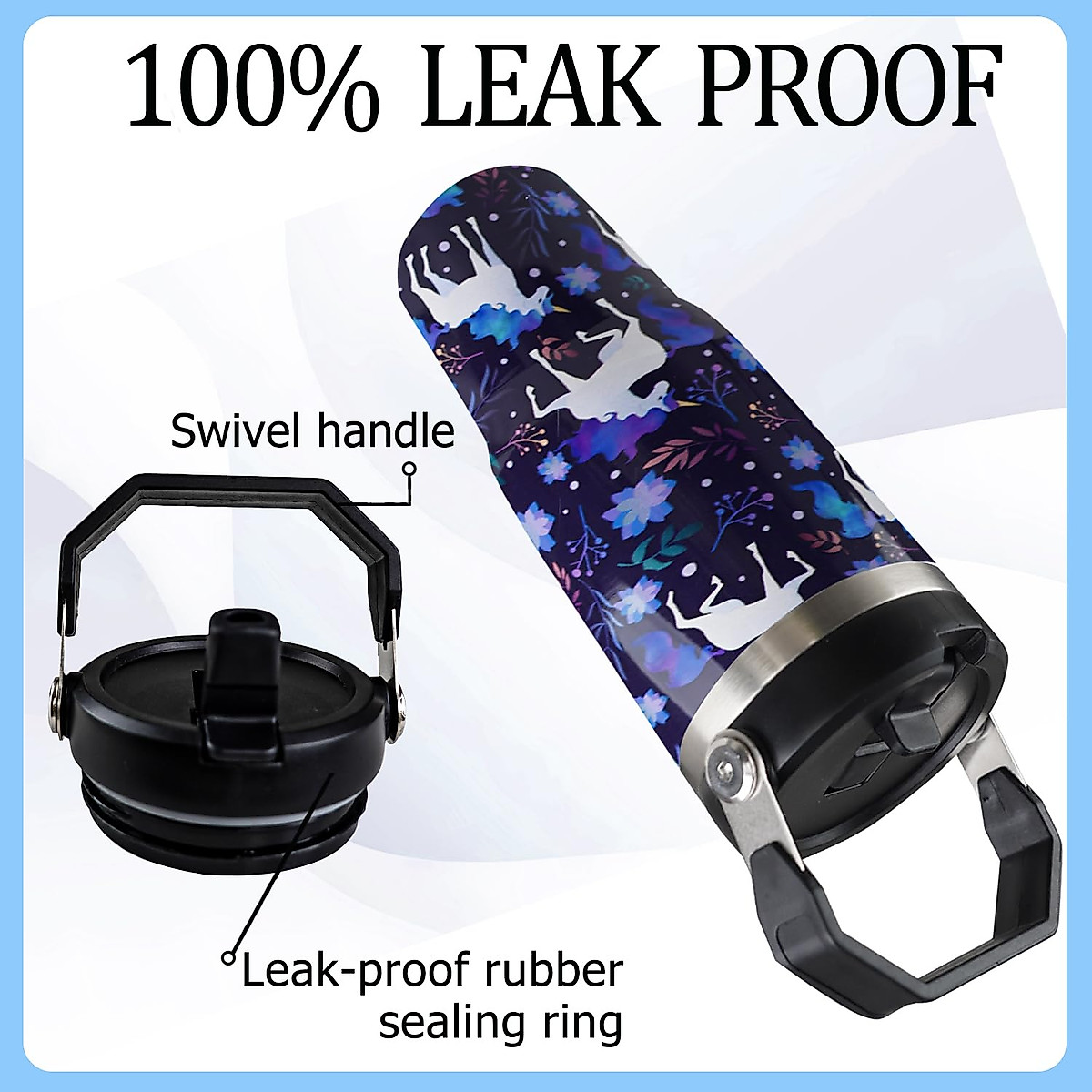 HOWSEESNOW 30oz Horse Tumbler With Handle and Straw - Insulated Leak Proof Travel Coffee Mug, Reusable Stainless Steel for Horse Lovers, Gifts for Girls, Dark Purple