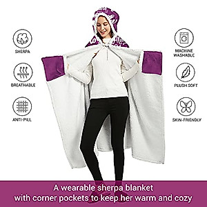 Gifts for Wife - Wife Gifts from Husband - Wife Ideas, Valentines Day Gifts for Her, Birthday Gifts for Wife - Sherpa Fleece Hooded Blanket, Wearable Blanket