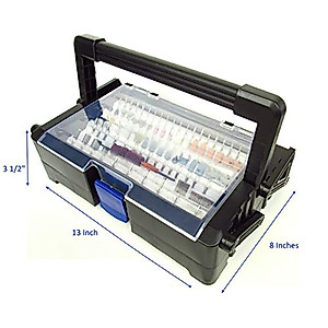 LINE10 Tools 500pc Rotary Tool Accessories Attachments Kit in Cantilever Storage Organizer Case Box Set