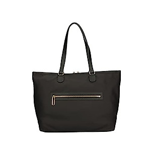 Love Moschino Women's Black Nylon Tote with Leather Trim