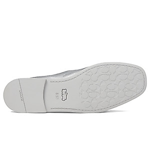 Coach Women's Emilia Mary Jane Flat, Silver, 8.5