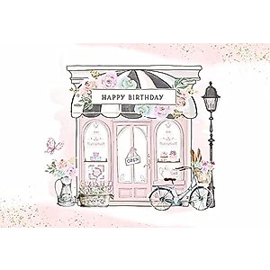 Pink Paris Birthday Party Backdrop French Pink Parisian Cafe Tea 1st Bday Party Background Oh La La Pink Paris Patisserie Party Banner 200x150cm W-8185