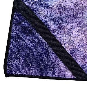 Beach Chair Cover with Side Pockets Pool Towel Chaise Lounge Cover Microfiber Tie Dye Beach Towel for Holidays, Sunbathing (Purple)