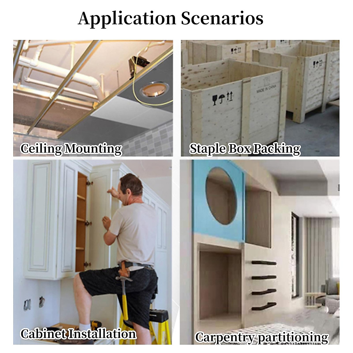 Auto Feed Screw Guns, Collated Screw Guns Chain Nail Guns Adapter Automatic Electric Drill Screw Tightening Equipment Installed on Electric Drill for Gypsum Board/Partition Wall/Wood Board/Ceiling