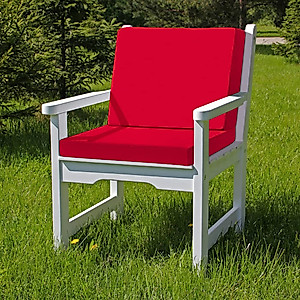 GUEGLSA Replacement Outdoor Cushion Covers 24x22x4 inch, Waterproof Patio Seat Cushion Slipcovers, Chair Cushion Slip Cover, Set of 2, Red