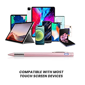 Pencil for Samsung Galaxy Tab A7 A8 A9 Stylus, Rsepvwy Active Digital Stylus with 1.5mm Ultra Fine Tip Stylus Pen for Samsung Galaxy Tab A7 A8 A9,Pink