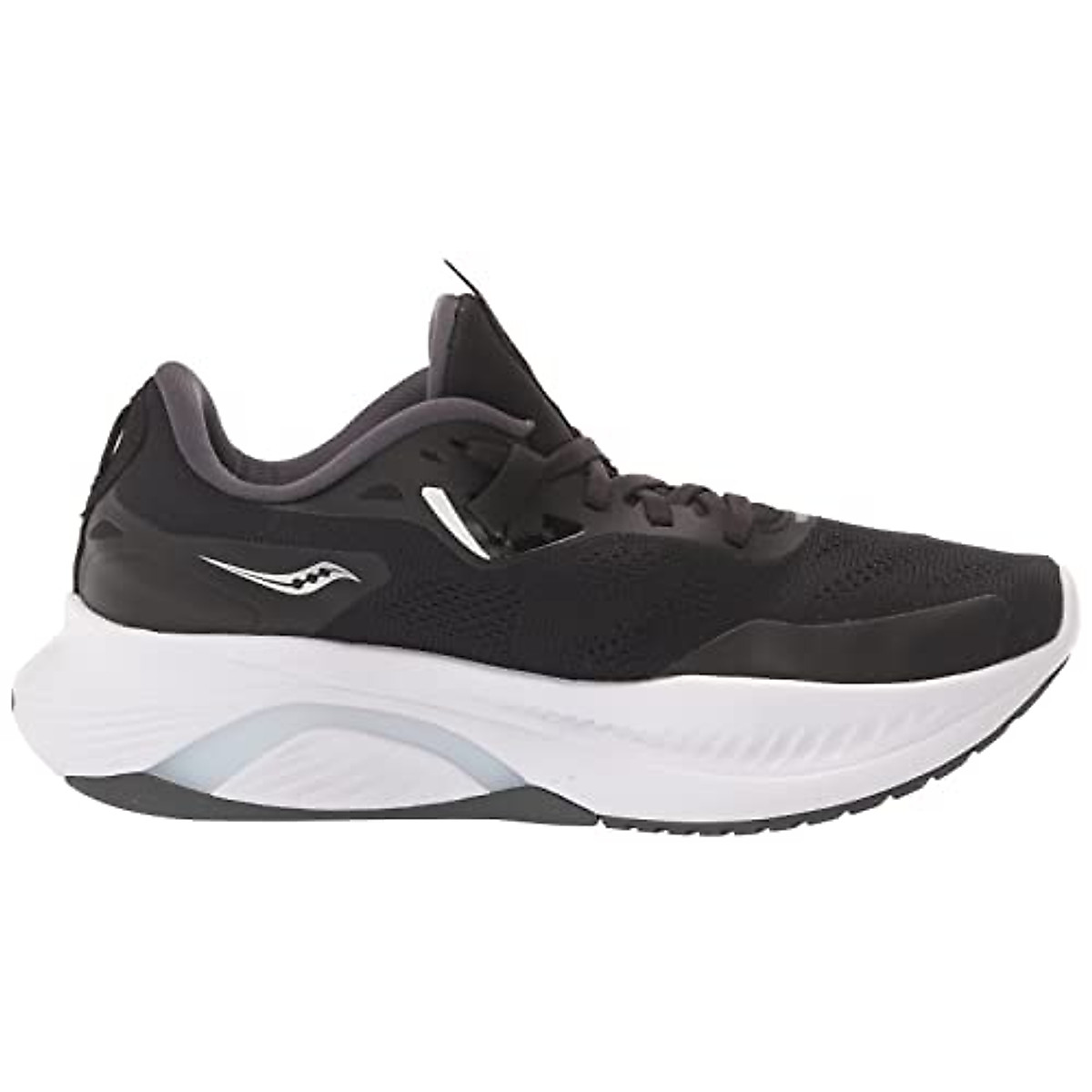 Saucony Women's Guide 15 Running Shoe, Black/White, 8