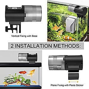 Tropinova Aquarium Automatic Fish Feeder Moisture-Proof Auto Fish Food Dispenser for Aquarium or Small Fish Turtle Tank