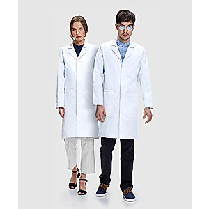 Dr. James Professional Lab Coat, Smartphone and Tablet Pockets, Classic Fit, 40 Inch Length (2XL)