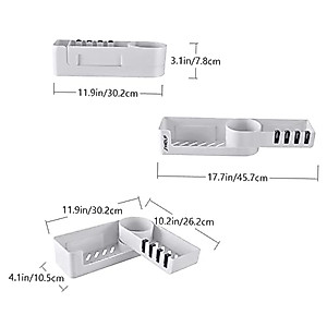 Zerodeko 1pc Wall Storage Rack Corner Towel Rack Shower Wall Organizer Bath Corner Shelf Metal Storage Rack Swivel Towel Rack Metal Shelving Bathroom Storage Racks Bathroom Rack Plastic