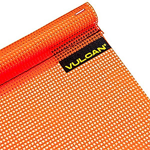 VULCAN Safety Flag with Dowel - Bright Orange - Vinyl Coated Nylon Mesh Construction - 18 Inch x 18 Inch - 4 Pack