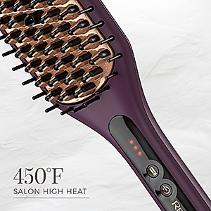 Remington Pro 2-In-1 Heated Straightening Brush with Thermaluxe Advanced Thermal Technology, Purple, CB7480SA