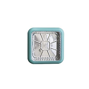 Fancy Panz 8x8, Dress Up & Protect Your Foil Pan! Foil Pan & Serving Spoon Included. Hot or Cold Food. Two ways to serve from, Stackable & helps maintain food temp. Made In USA, (Aqua)