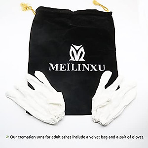 M MEILINXU Funeral Medium Keepsake Urn for Ashes - Ceramics Cremation Urn for Human Ashes - Hand-Painted -Fits a Small Amount of Cremated Remains- Display Burial at Home or Office (Brown Tree of Life