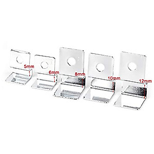 TOPINCN 4Pcs Aquarium Cover Bracket Stainless Steel Fish Tank Glass Cover Clips Aquarium Cover Glass Clip Fish Tank Lid Holder Support(5mm)