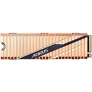 GIGABYTE AORUS NVMe Gen4 M.2 1TB PCI-Express 4.0 Interface High Performance Gaming, Full Body Copper Heat Spreader, Toshiba 3D NAND, DDR Cache Buffer, SSD GP-ASM2NE6100TTTD