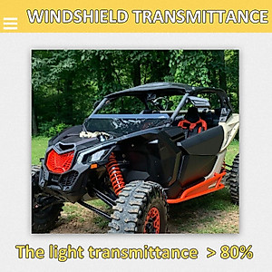 ECOTRIC Dark Tint Half Windshield Compatible with 2017-2024 Can Am Maverick X3 / X3 X DS/ X3 X MR/ X3 MAX/ X3 X RS/ X3 X MR Turbo R X3 900 Accessories