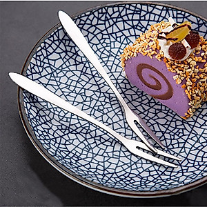 Stainless Steel Forks Set, Forks for Oyster and Shellfish, Appetizers Tasting Forks, Cocktail Salad Dessert Fruit Forks for Birthday Wedding Party Travel (6 Pcs)