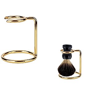 Shaving Brush Holder,Razor Brush Stand Men Shaving Brush Stainless Steel Stand Razor Holder for Salon Home Travel Use