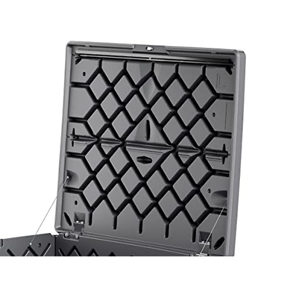 Rubbermaid Medium Resin Outdoor Storage Deck Box (74 Gal), Weather Resistant, Gray, Deck Organization for Home/Backyard/Pool Chemicals/Toys/Garden Tools/Porch/Patio Cushions