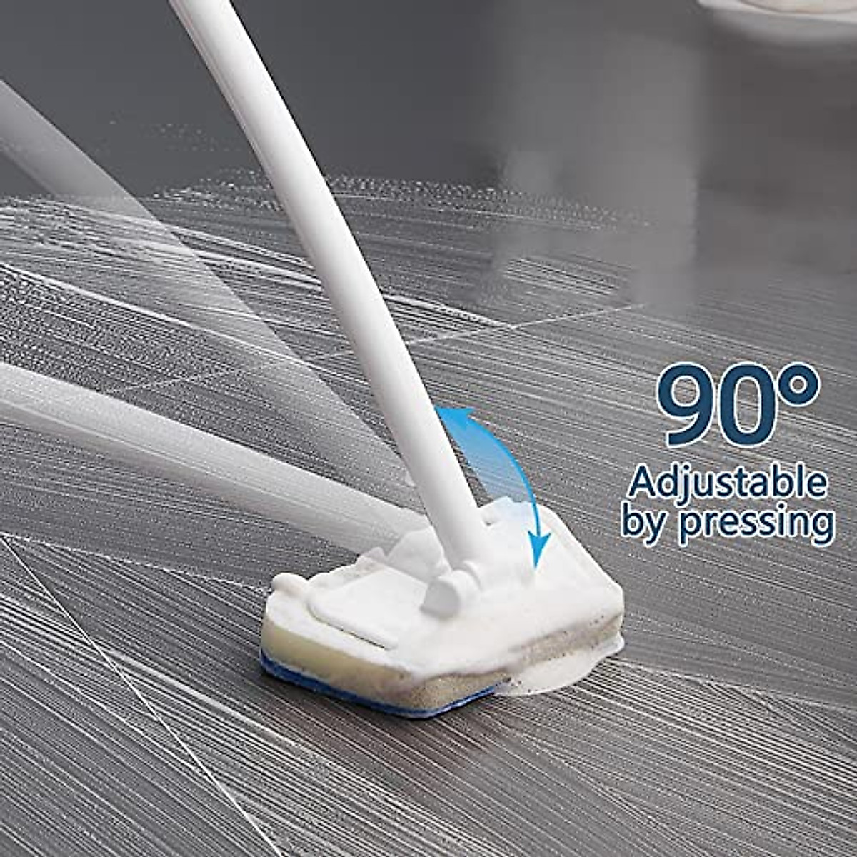 Removable Bathtub Brush - Multifunctional Wall Tile Brush Window Glass Sponge Cleaning Brush Long Handle Decontamination Floor Brush, for Home Bathroom