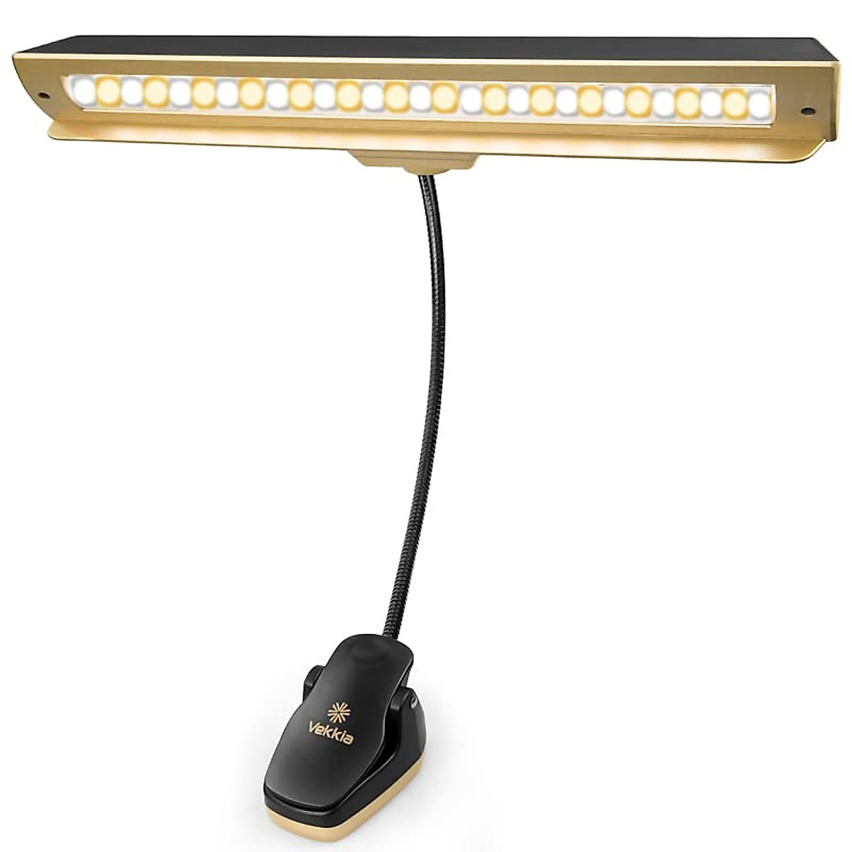 Vekkia Royal Super Bright Music Stand Light, Clip On Piano Lights, USB Rechargeable Piano Lamp, Great for Upright Piano, Voilin, Orchestra, Podium